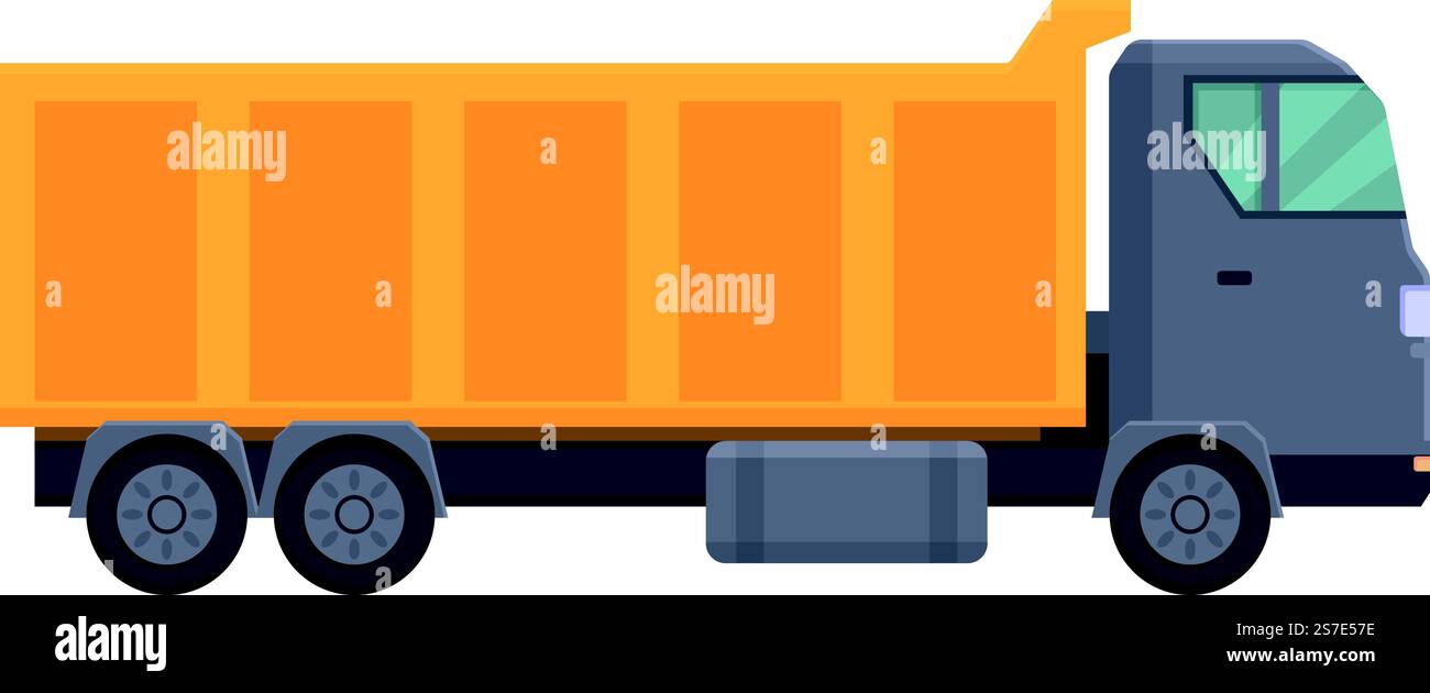 Lorry truck icon cartoon vector. Dumper truck. Building unload. Lorry ...