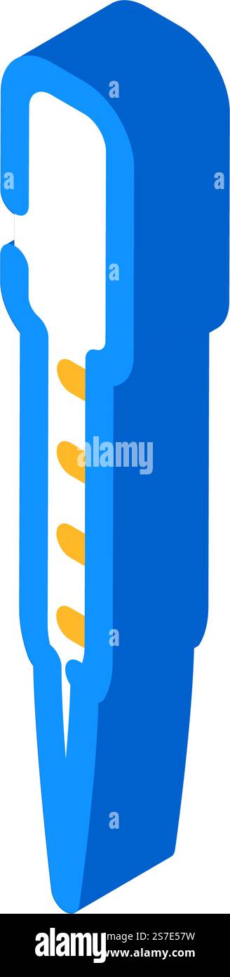 pasteur pipette chemical glassware lab isometric icon vector. pasteur ...