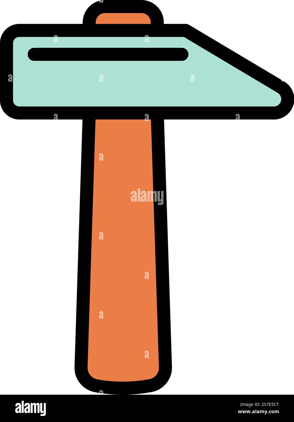 Hammer icon outline vector. Carpenter tool. Wood work. Hammer icon ...