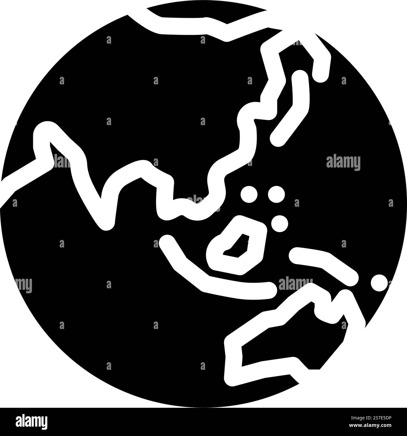 asia earth planet map glyph icon vector. asia earth planet map sign. isolated symbol ...