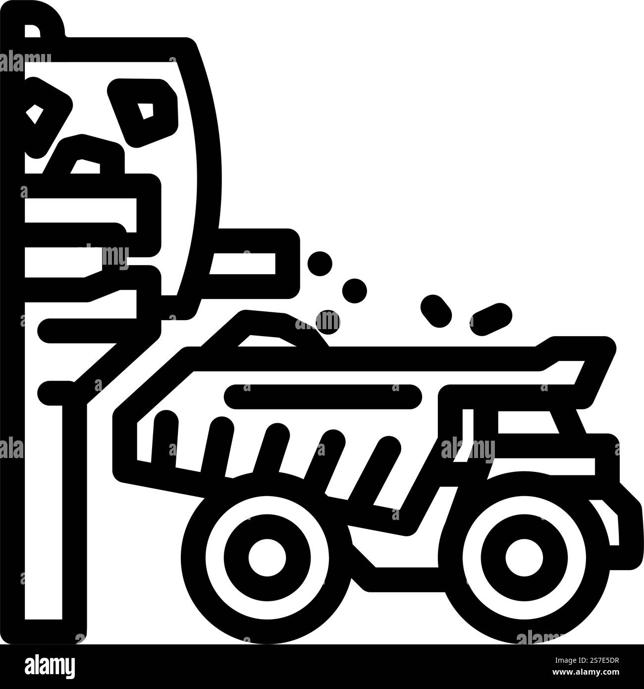 oxide ore processing copper line icon vector. oxide ore processing ...