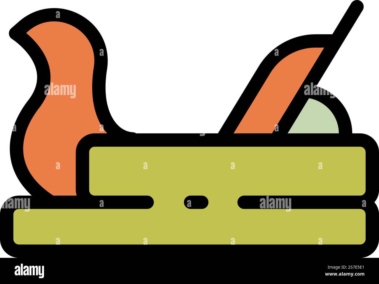 New plane icon outline vector. Woot tool. Work construction. New plane ...