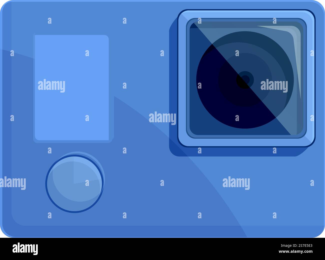 Blue dashcam icon cartoon vector. Go pro camera. Car drive. Blue ...