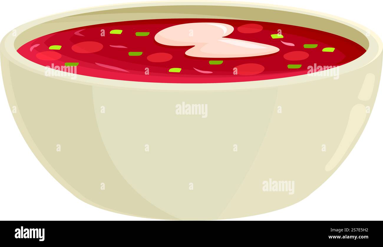 Borsch lunch icon cartoon vector. Food soup. National spice. Borsch ...