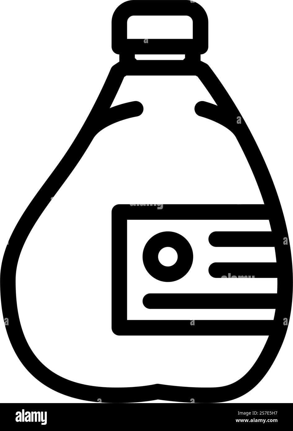 juice plastic bottle line icon vector. juice plastic bottle sign ...