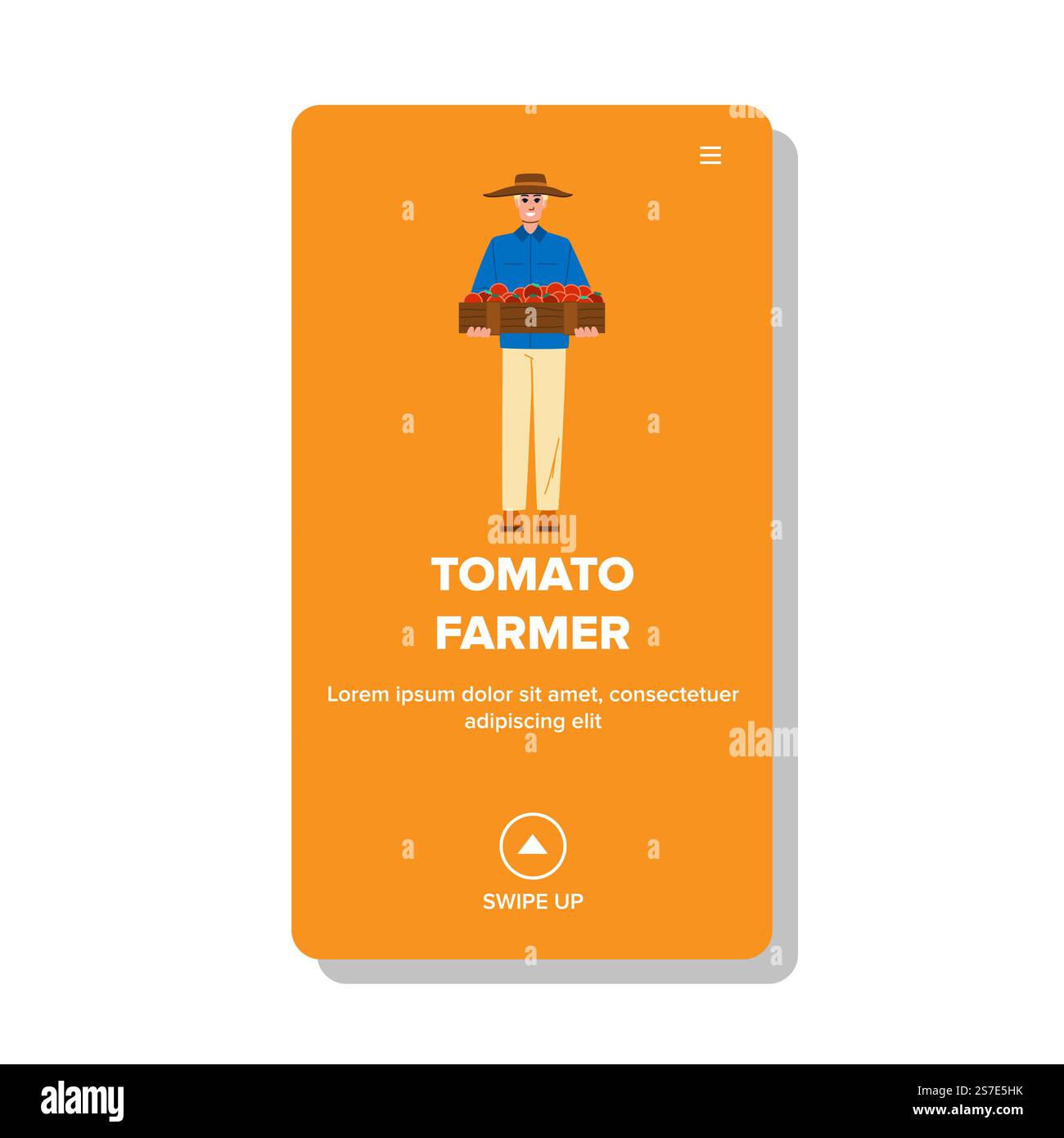 tomato farmer vector. organic food, vegetable plant, agriculture fresh ...
