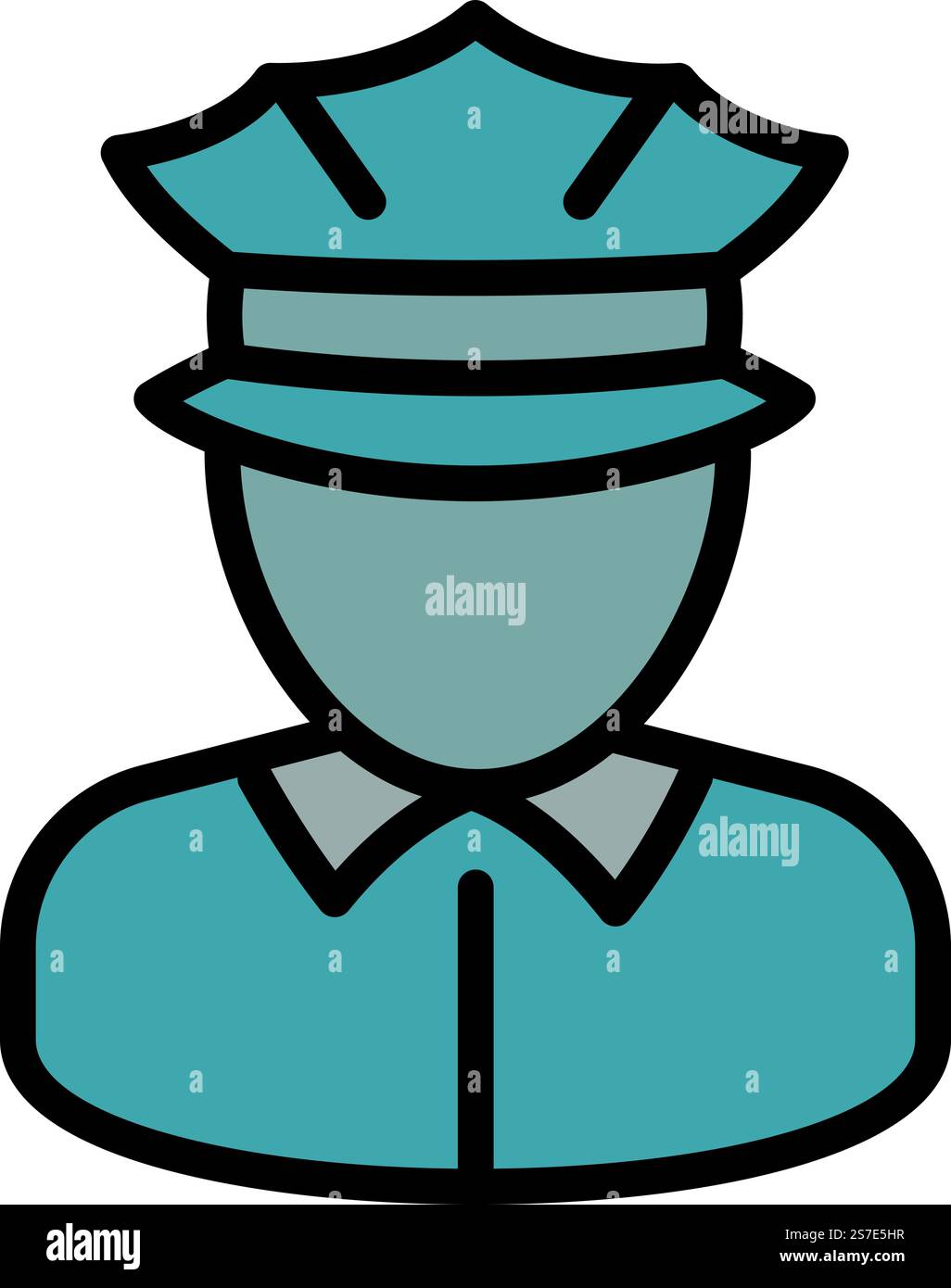 Policeman icon outline vector. Element crime. Badge station. Policeman ...