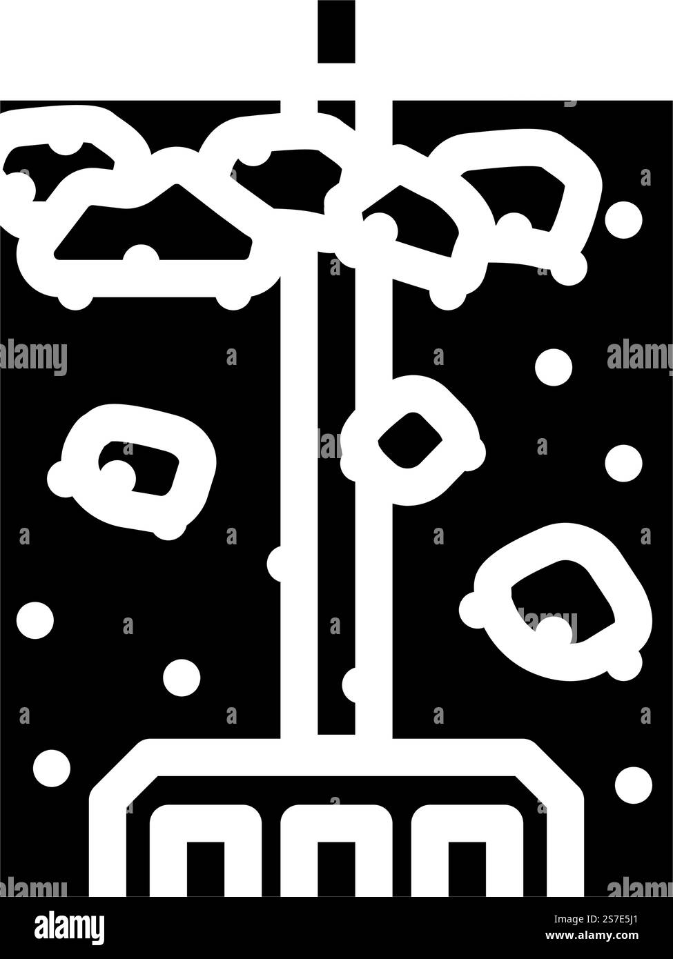 slurry tanks sulfide copper ore glyph icon vector. slurry tanks sulfide ...