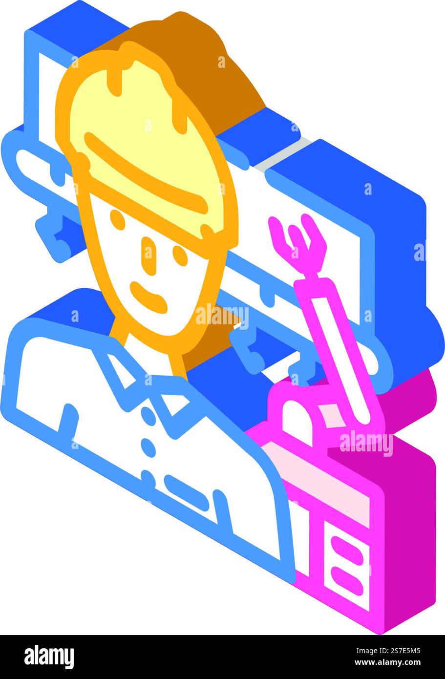 industrial engineer isometric icon vector. industrial engineer sign ...