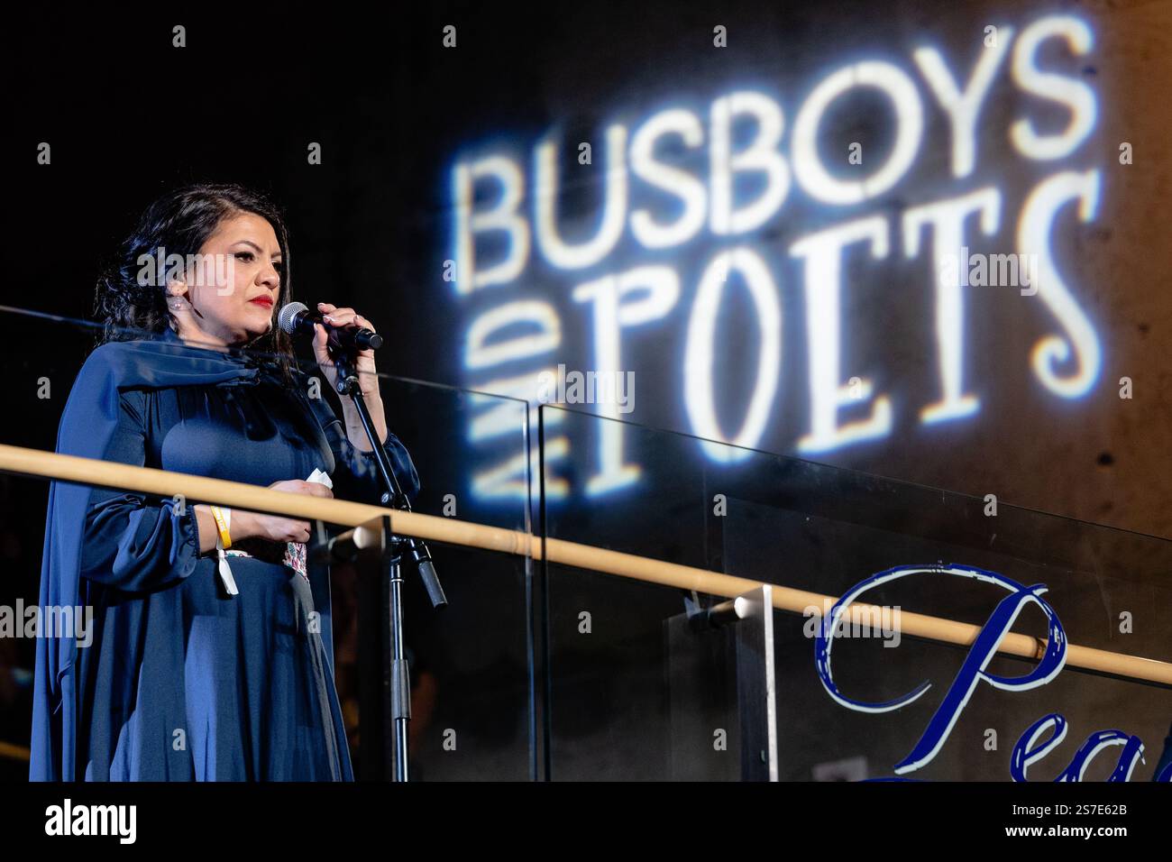 Washington, USA. 18th Jan, 2025. Congresswoman Rashida Tlaib addresses ...