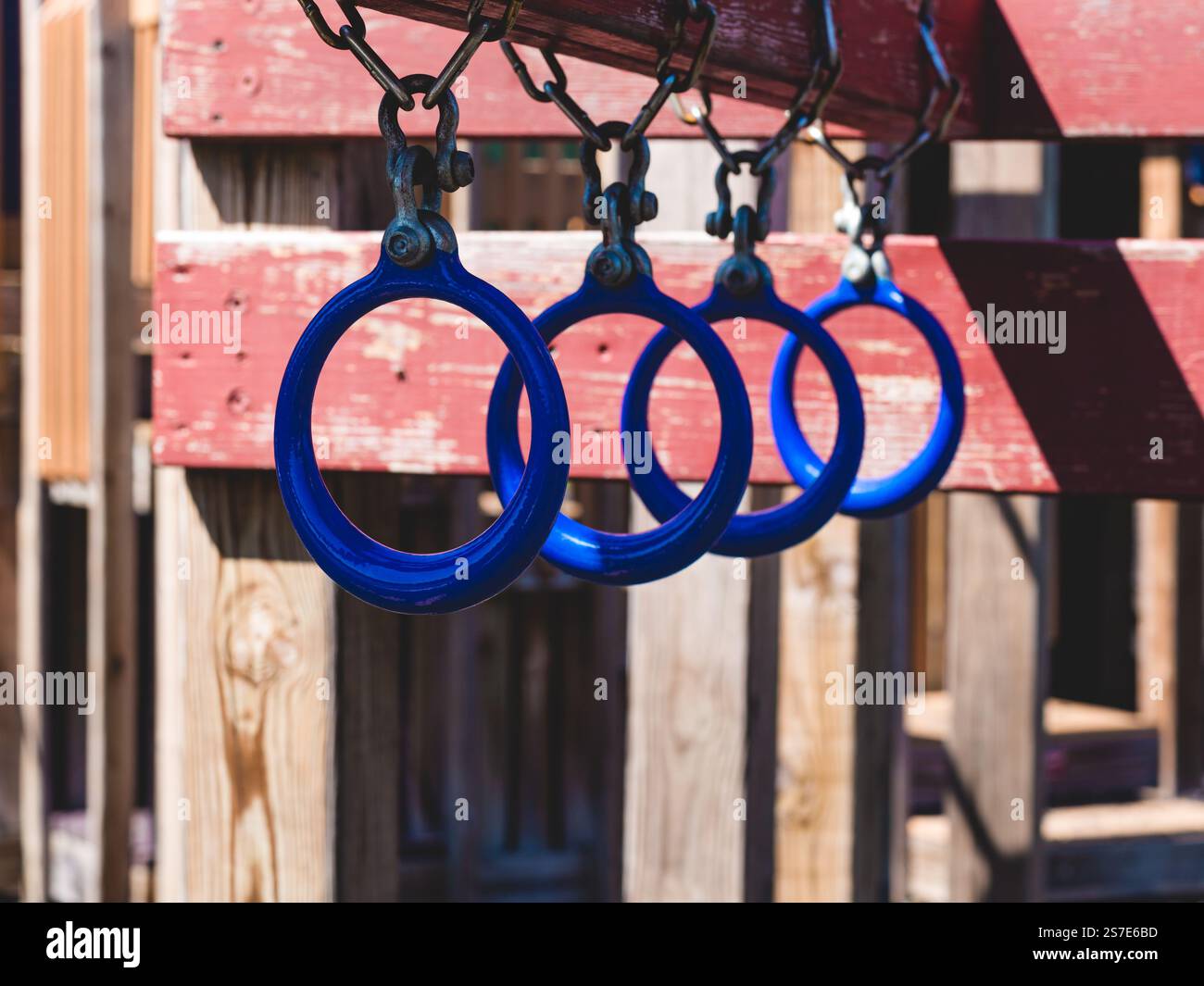 Jungle Gym Rings Playground Obstacle Course Stock Photo - Alamy