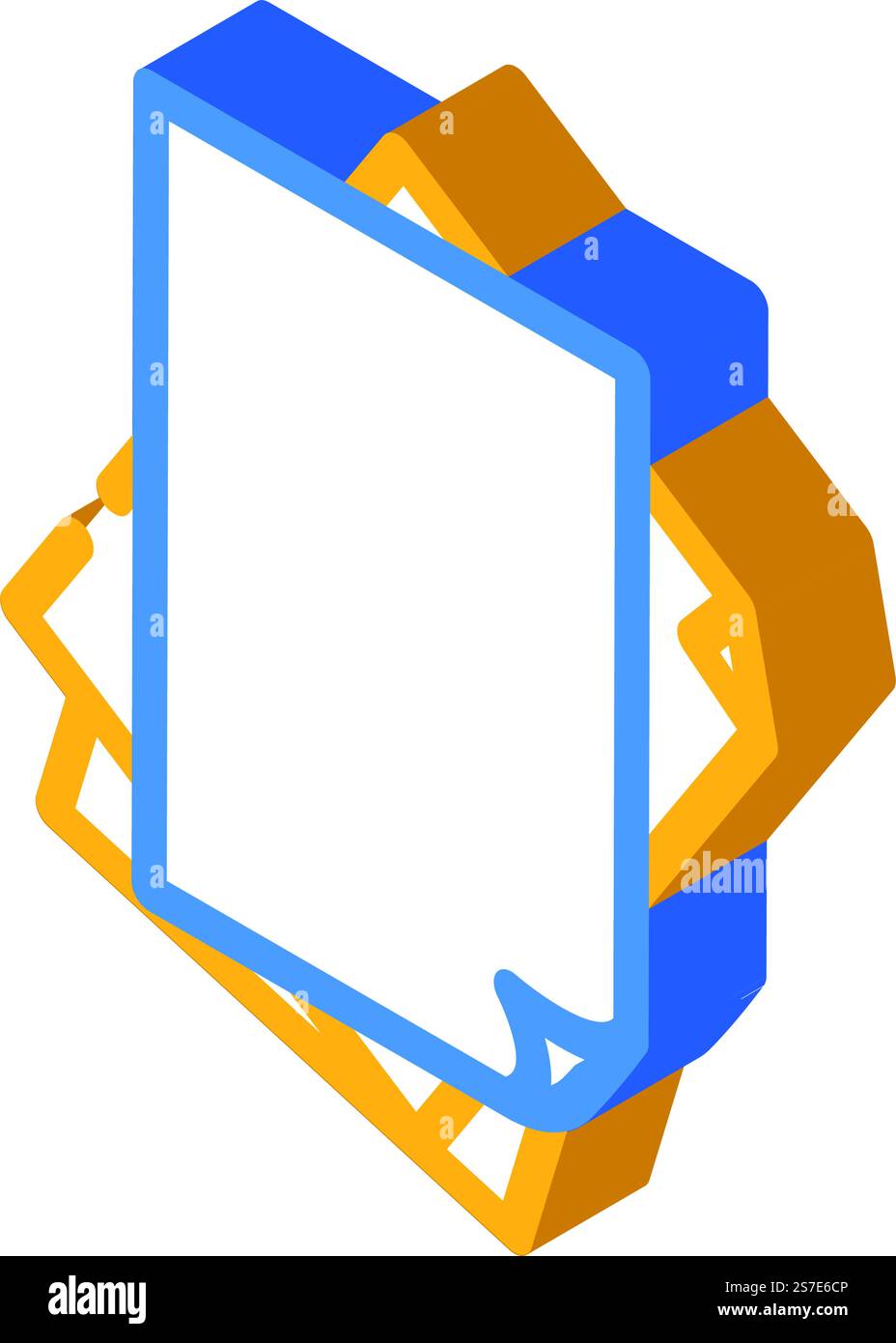 sheet paper document isometric icon vector. sheet paper document sign ...