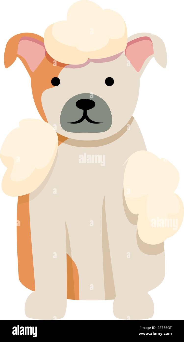 Care foam icon cartoon vector. Dog spa. Wash pet. Care foam icon ...