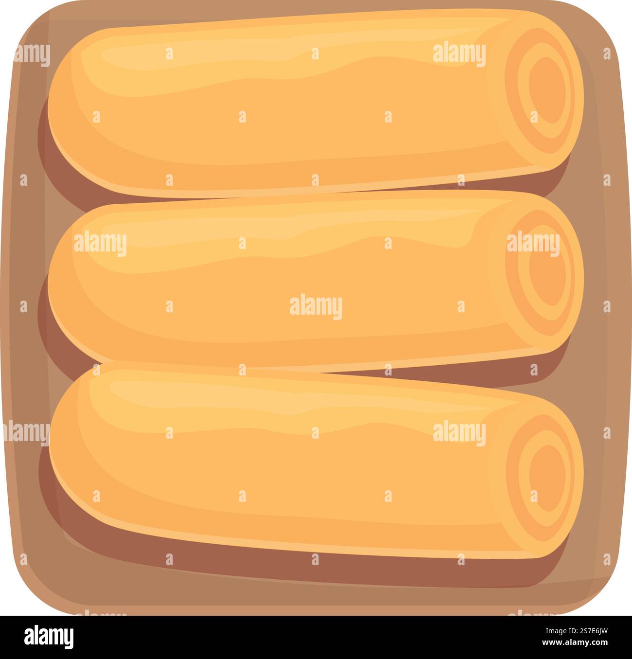 Meal roll spring icon cartoon vector. Food menu. China egg. Meal roll ...