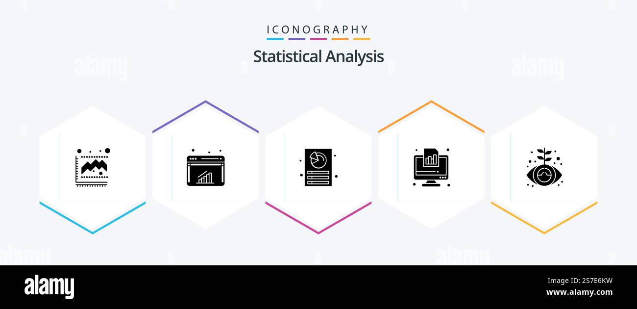 Statistical Analysis 25 Glyph icon pack including business. graph ...