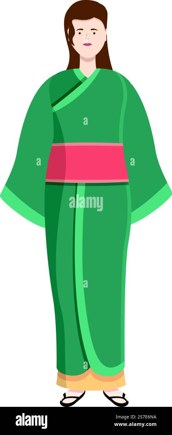 Asia lady icon cartoon vector. Woman person. Costume design. Asia lady ...