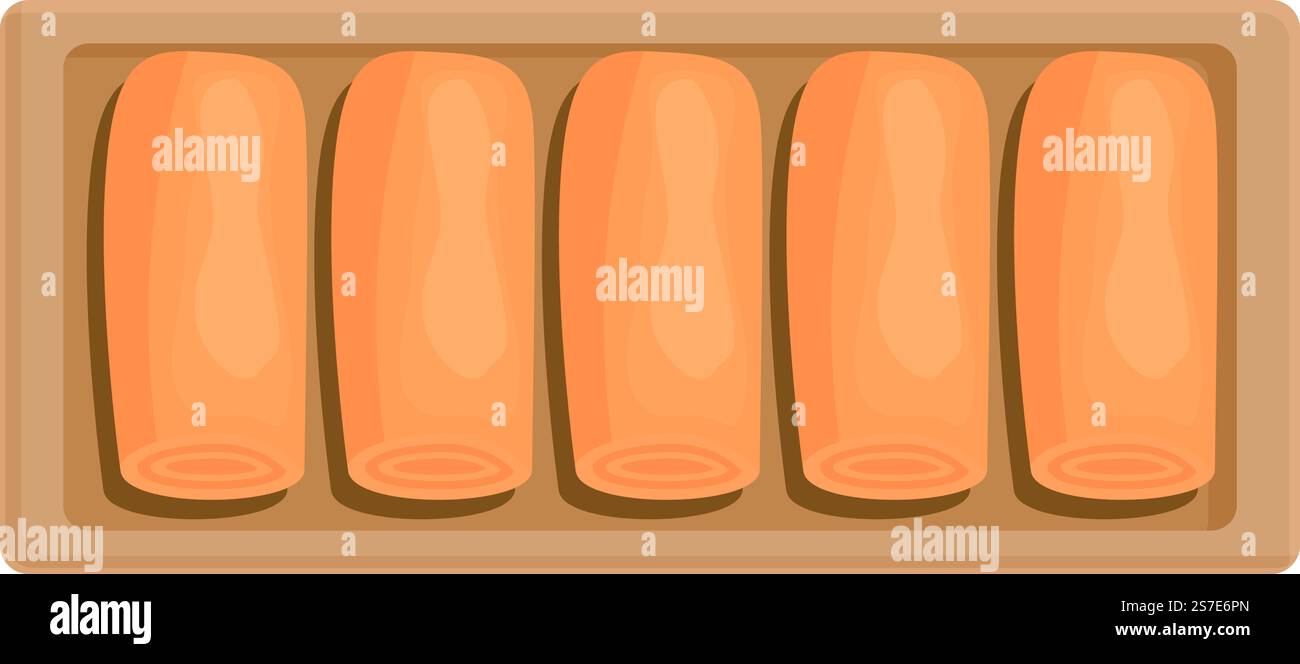Spring roll icon cartoon vector. Food cuisine. Menu breakfast. Spring ...