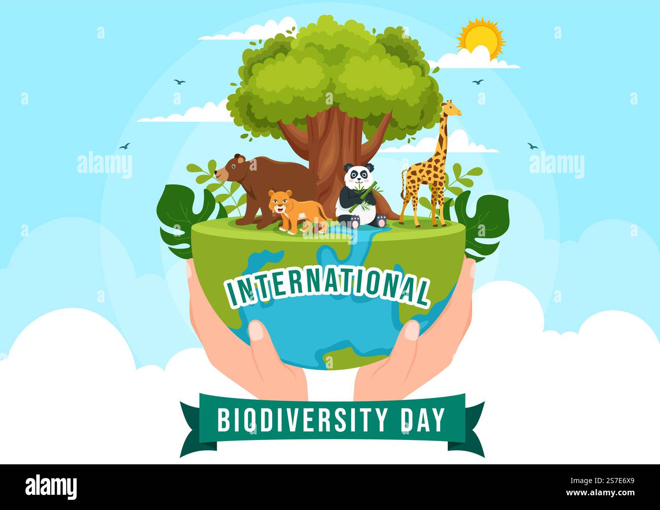 World Biodiversity Day on May 22 Illustration with Biological Diversity ...