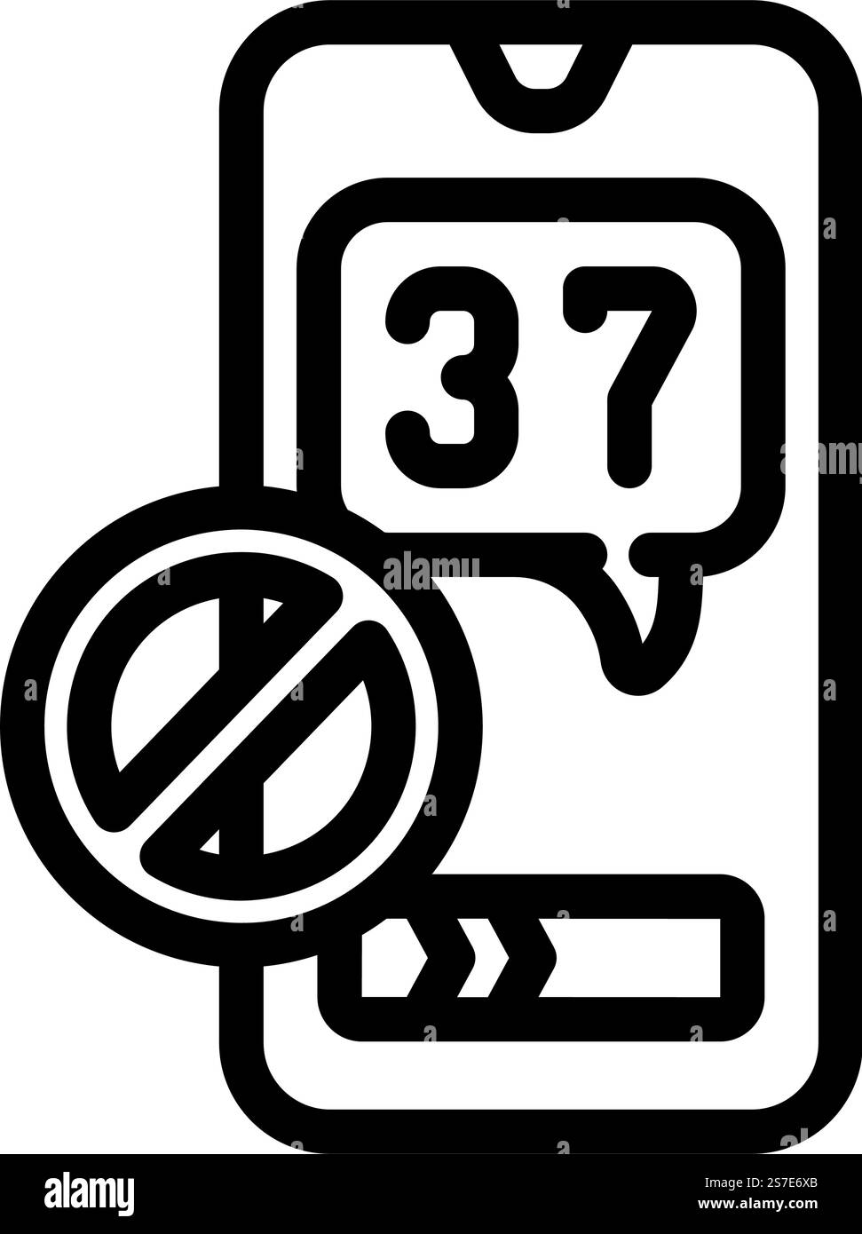 minimize phone use headache treatment line icon vector. minimize phone ...