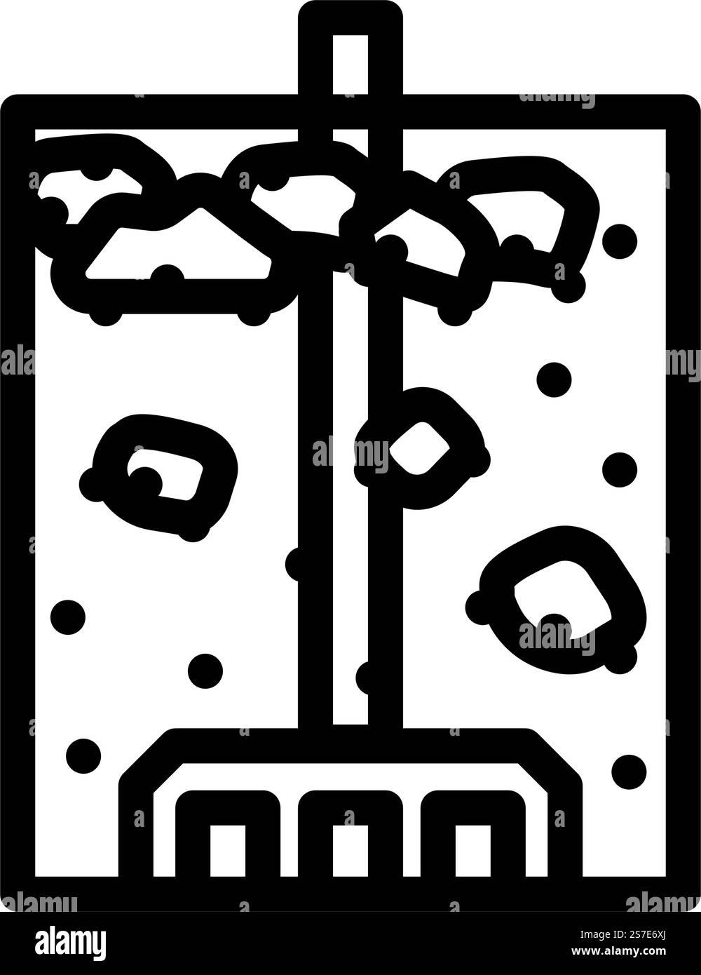 slurry tanks sulfide copper ore line icon vector. slurry tanks sulfide ...
