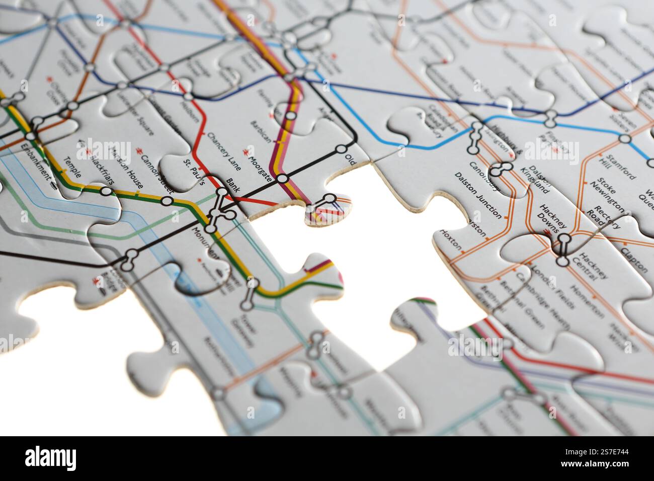Transport for London London Underground puzzle showing tube lines and ...