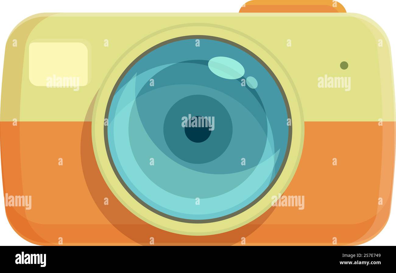 Photo camera icon cartoon vector. Digital flash. Focus emoji. Photo ...