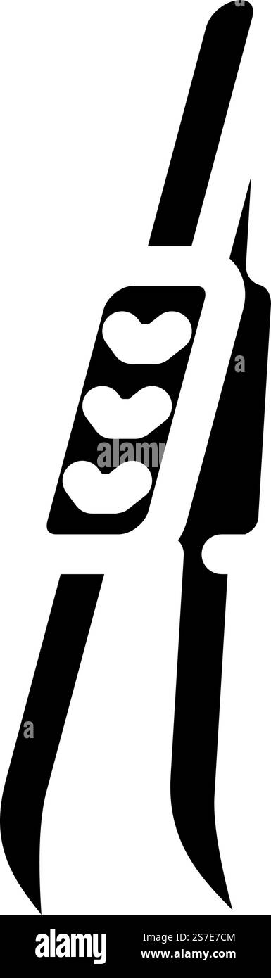 forceps chemical glassware lab glyph icon vector. forceps chemical ...