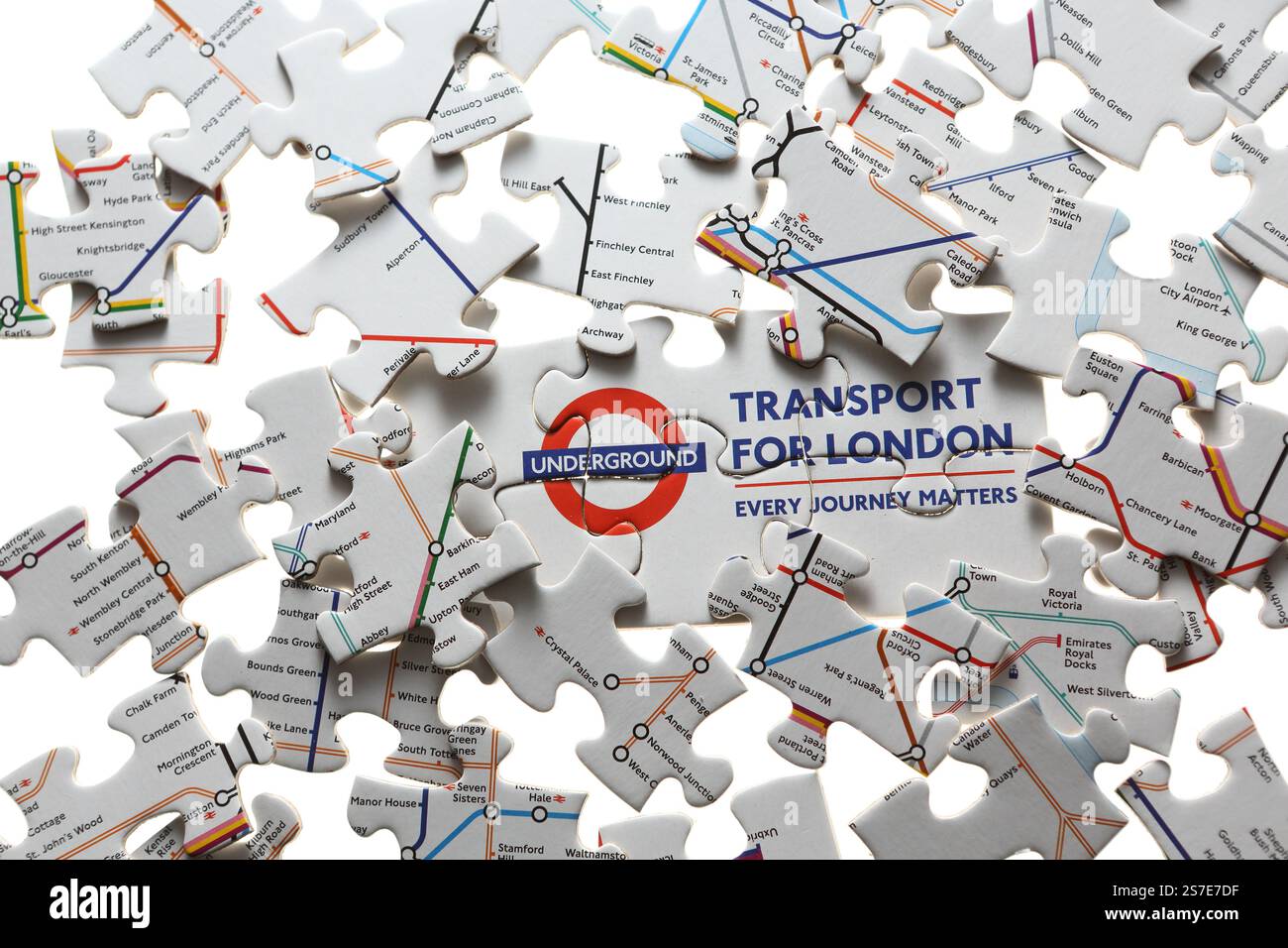 Transport for London London Underground puzzle showing tube lines and ...