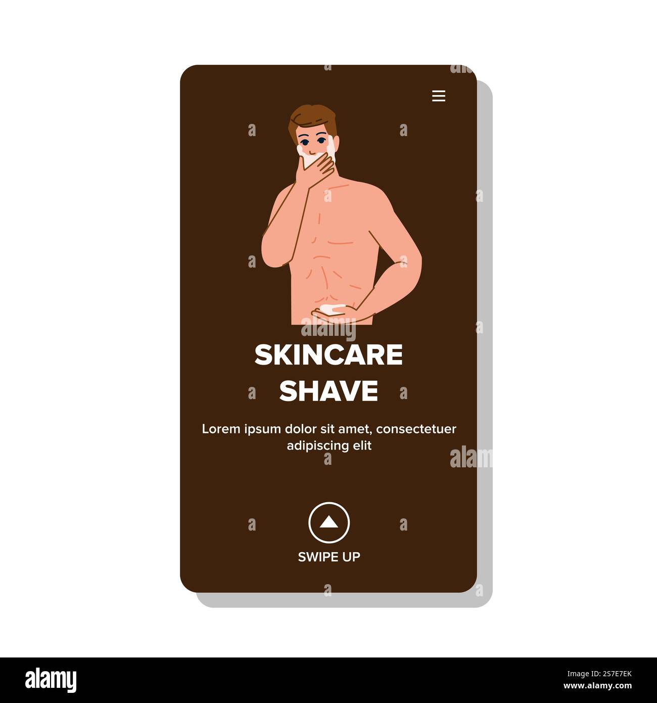 skincare shave vector. beauty skin, face cream, care male, foam, body, lotion man, facial ...