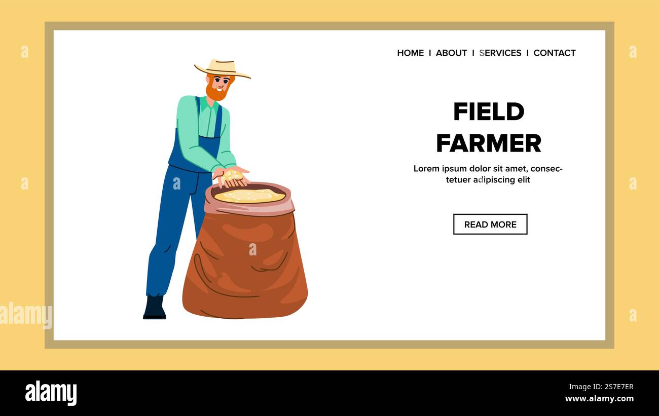 field farmer vector. agriculture man, nature farming, farm organic ...
