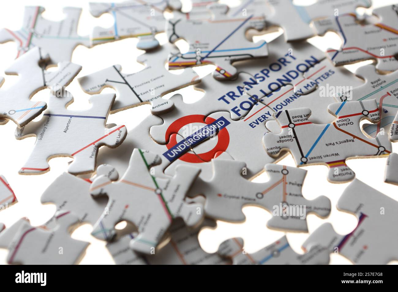 Transport for London London Underground puzzle showing tube lines and ...
