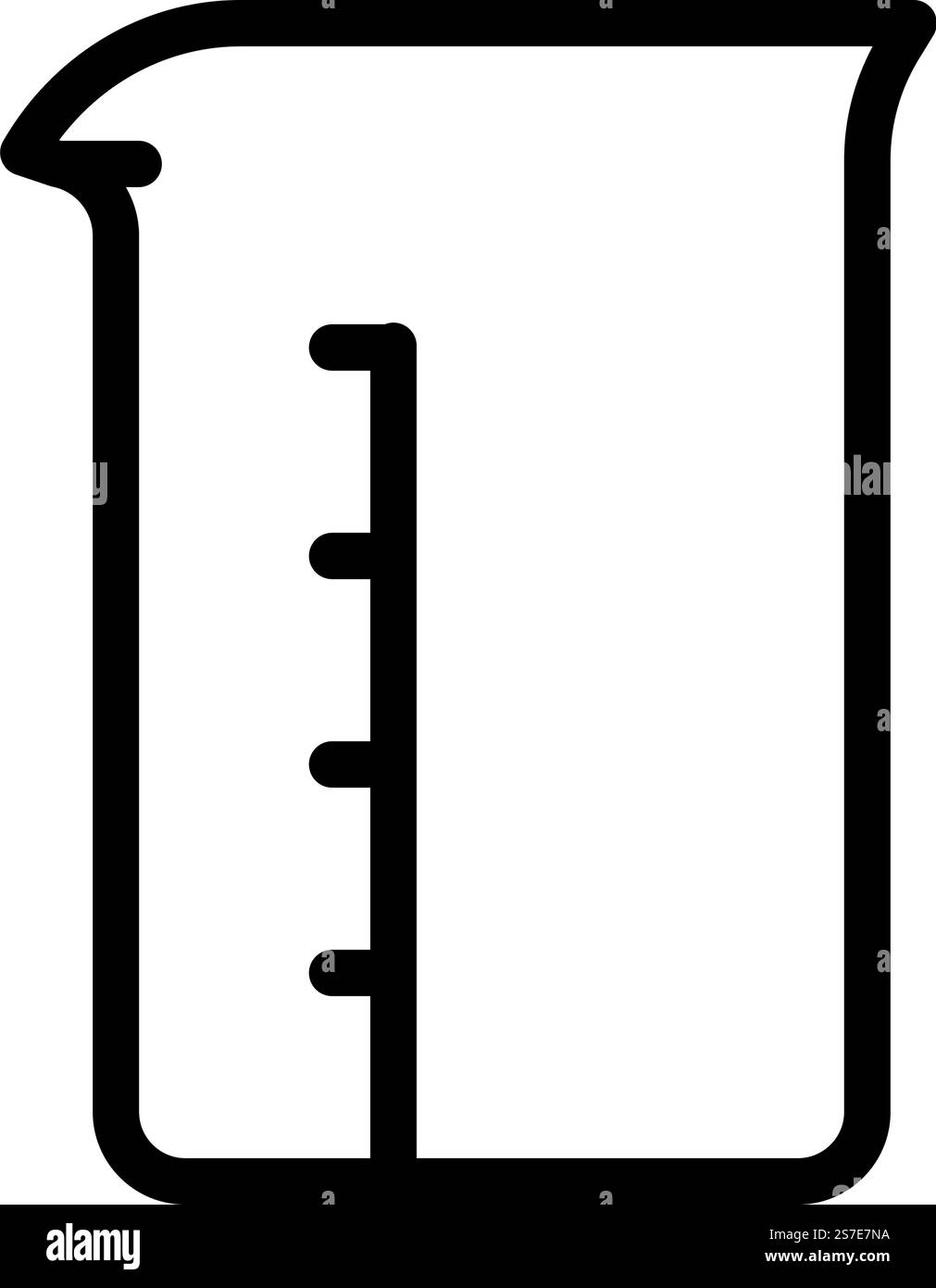 beaker chemical glassware lab line icon vector. beaker chemical ...