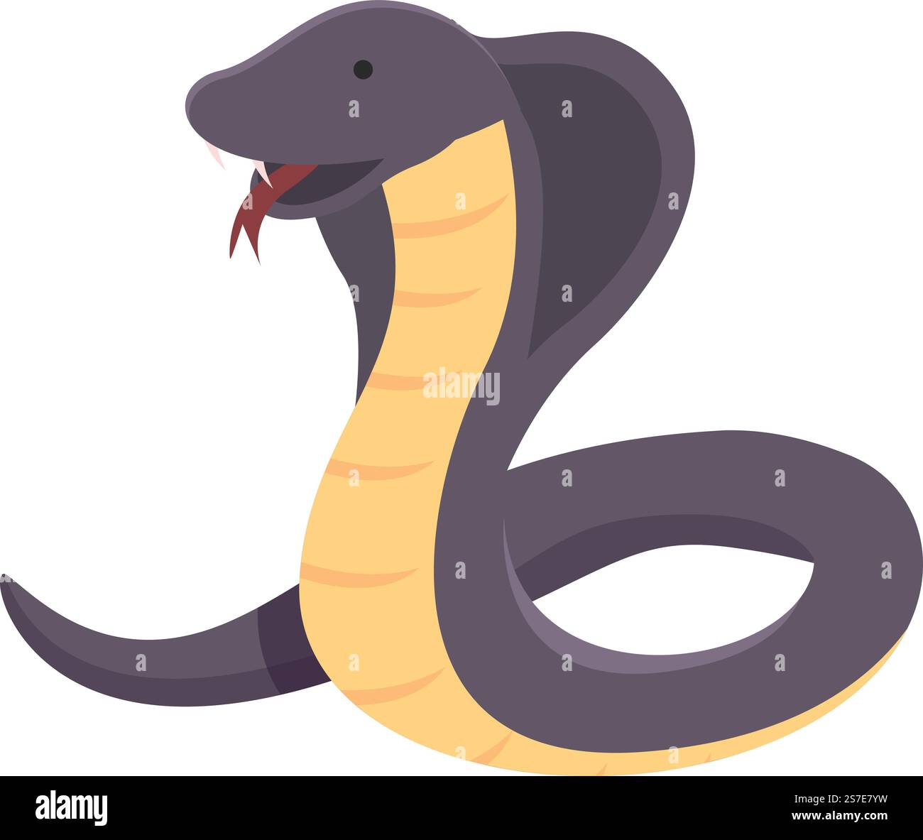King cobra venom icon cartoon vector. Snake head. Mascot viper. King ...
