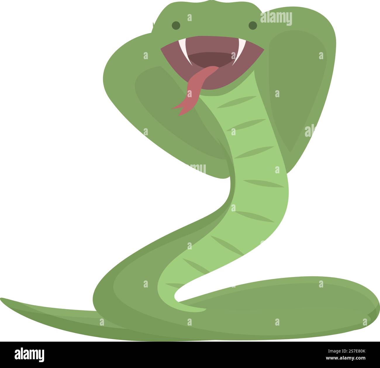 Angry snake icon cartoon vector. King cobra. Face wild. Angry snake ...