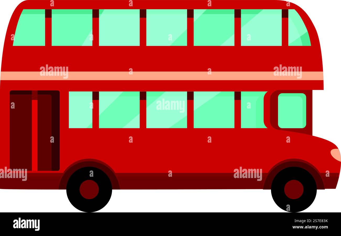 London bus traffic icon cartoon vector. Double tour. Old street. London ...