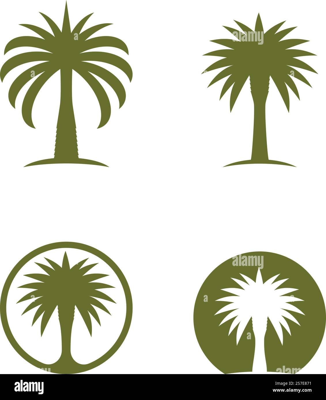 Dates tree palm logo vector illustration flat design Stock Vector Image ...
