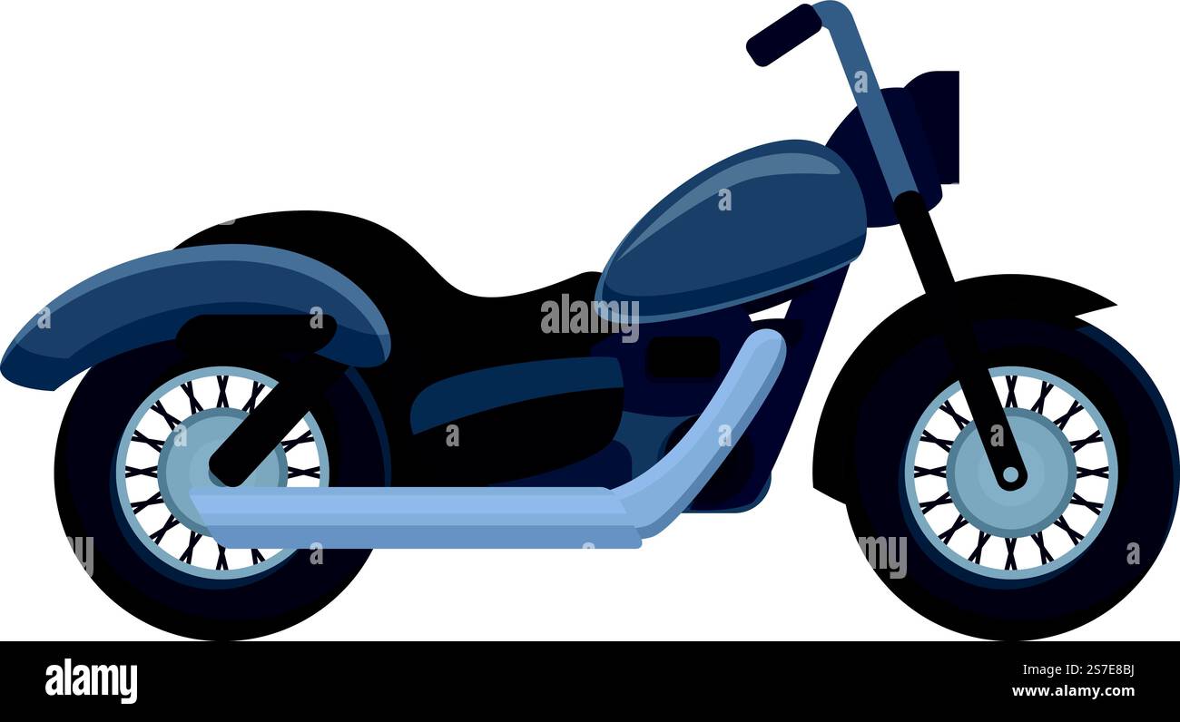 Sport chopper icon cartoon vector. Bike road. Biker motor. Sport ...