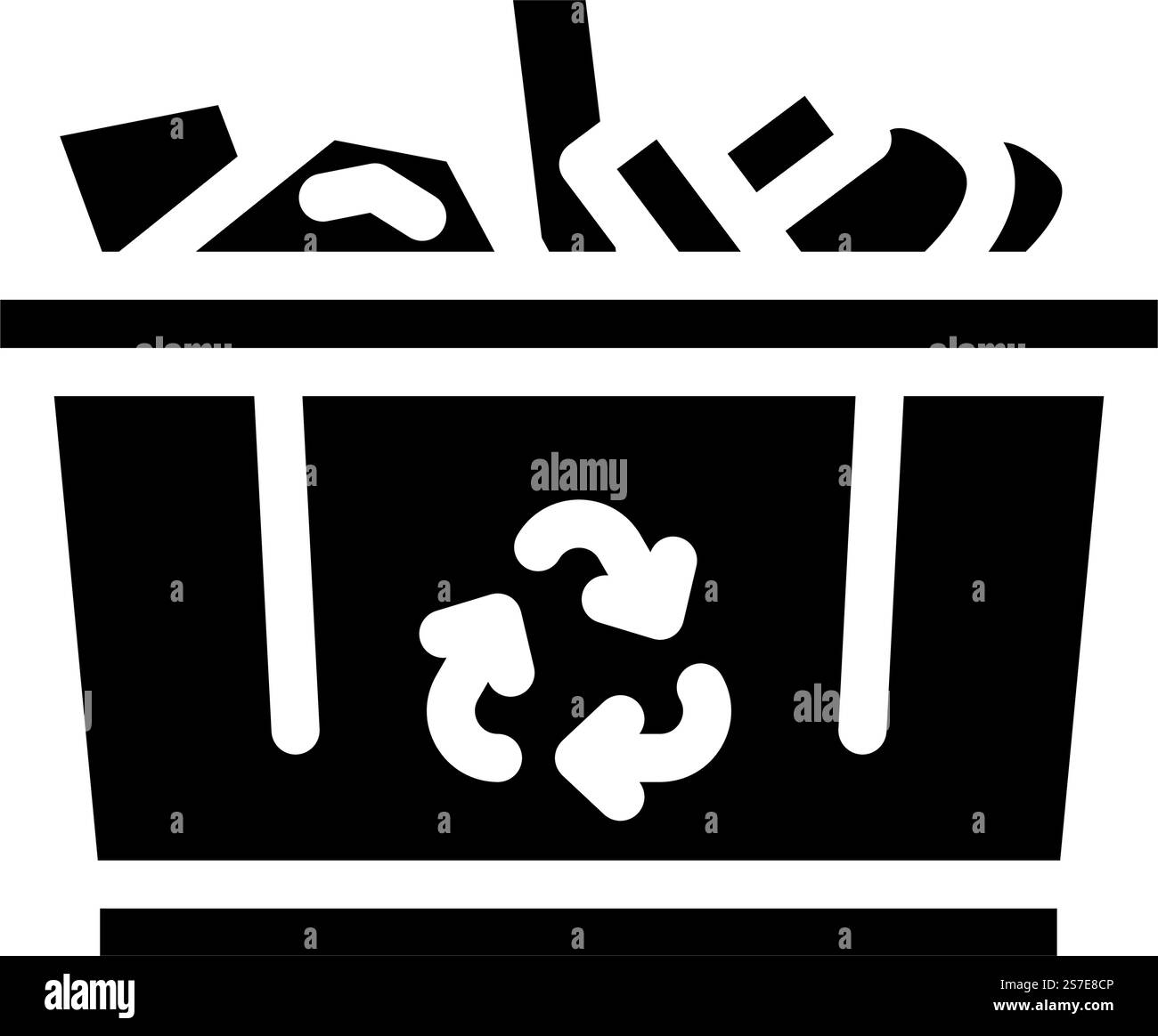 recycle copper glyph icon vector. recycle copper sign. isolated symbol ...