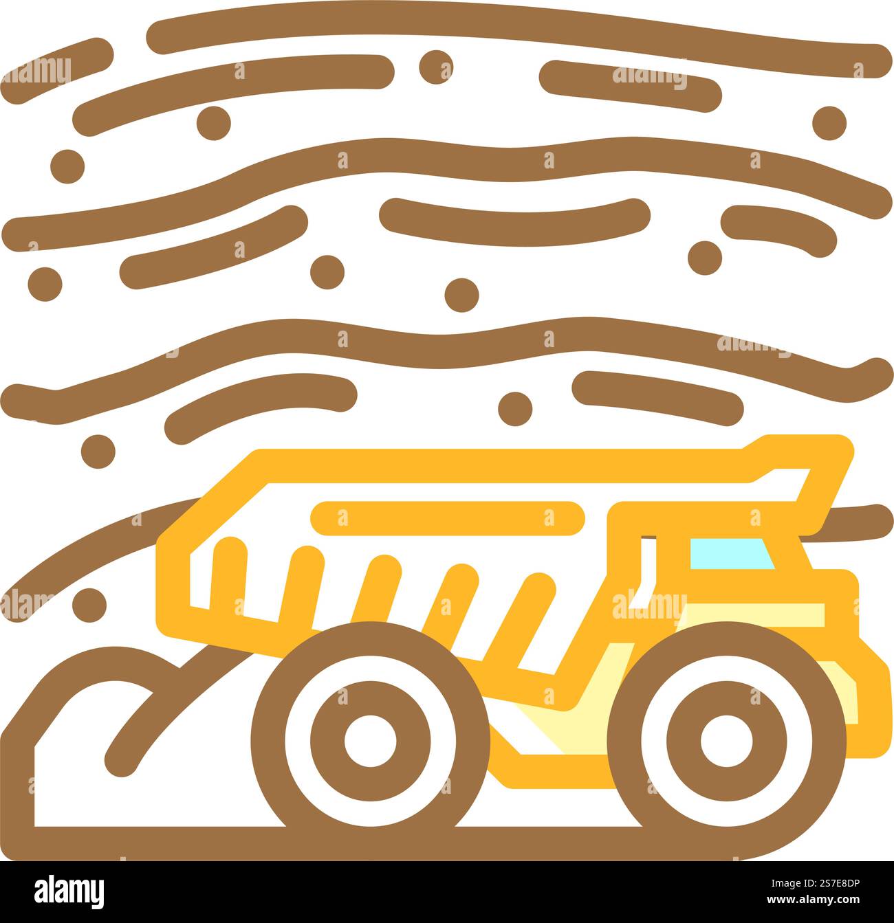 open pit mining copper production color icon vector. open pit mining ...