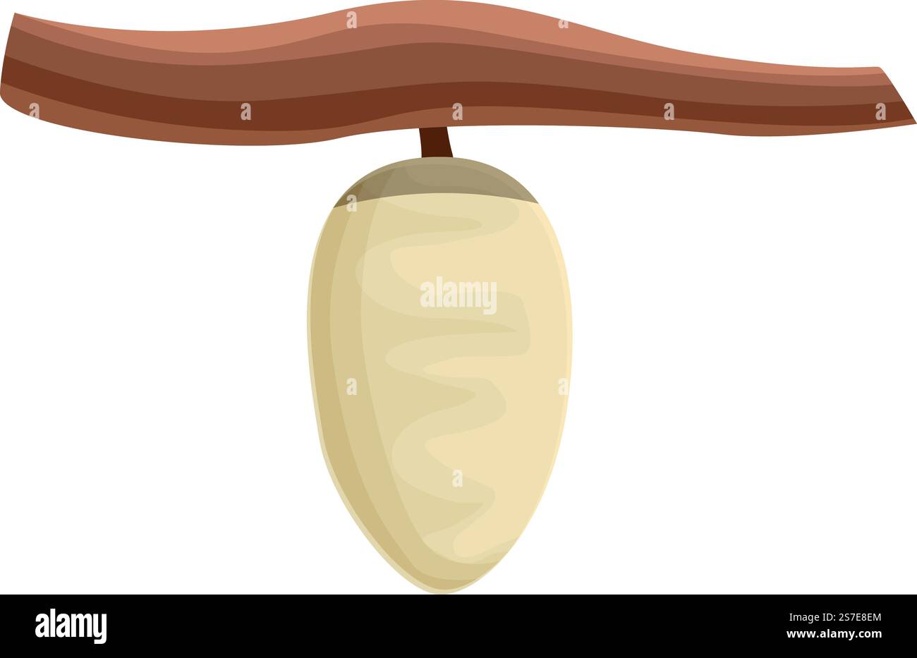 Larva branch icon cartoon vector. Natural life. Pupa tread. Larva ...