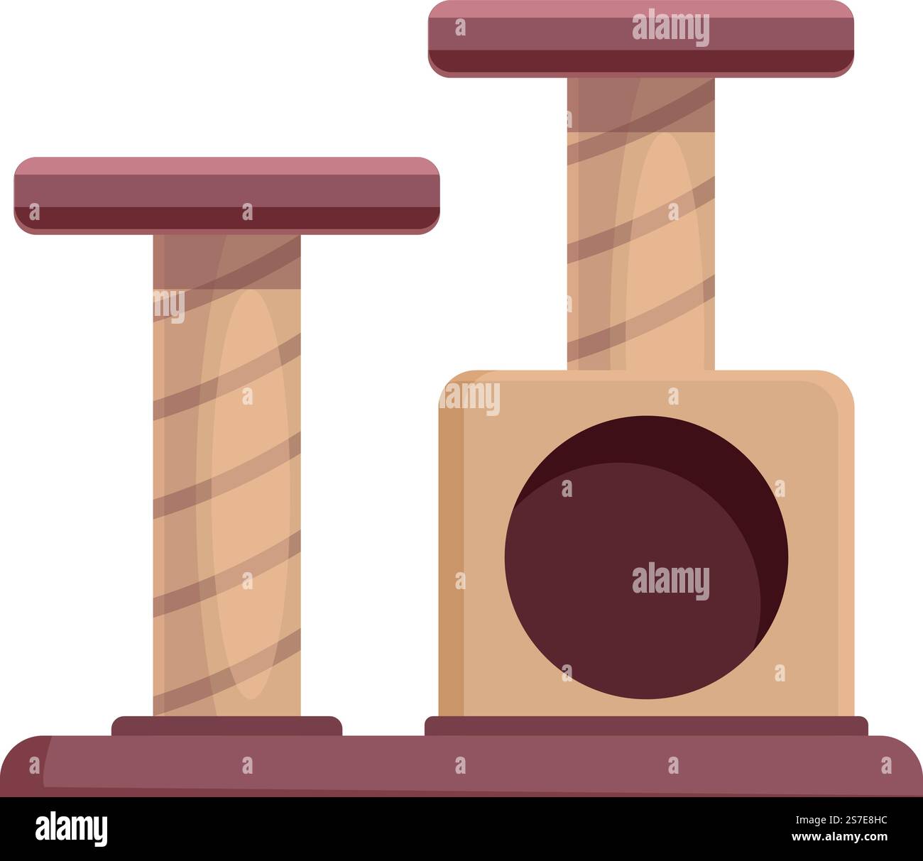 Pet toy house icon cartoon vector. Cat tower. Predator domestic. Pet ...