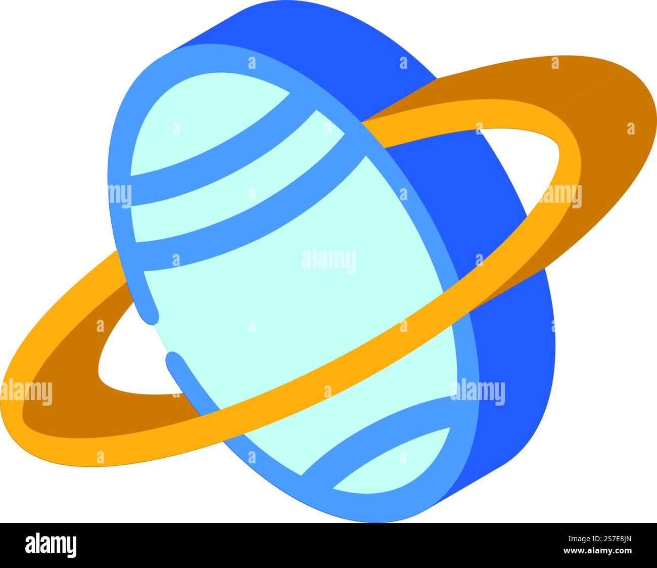 uranus planet isometric icon vector. uranus planet sign. isolated ...