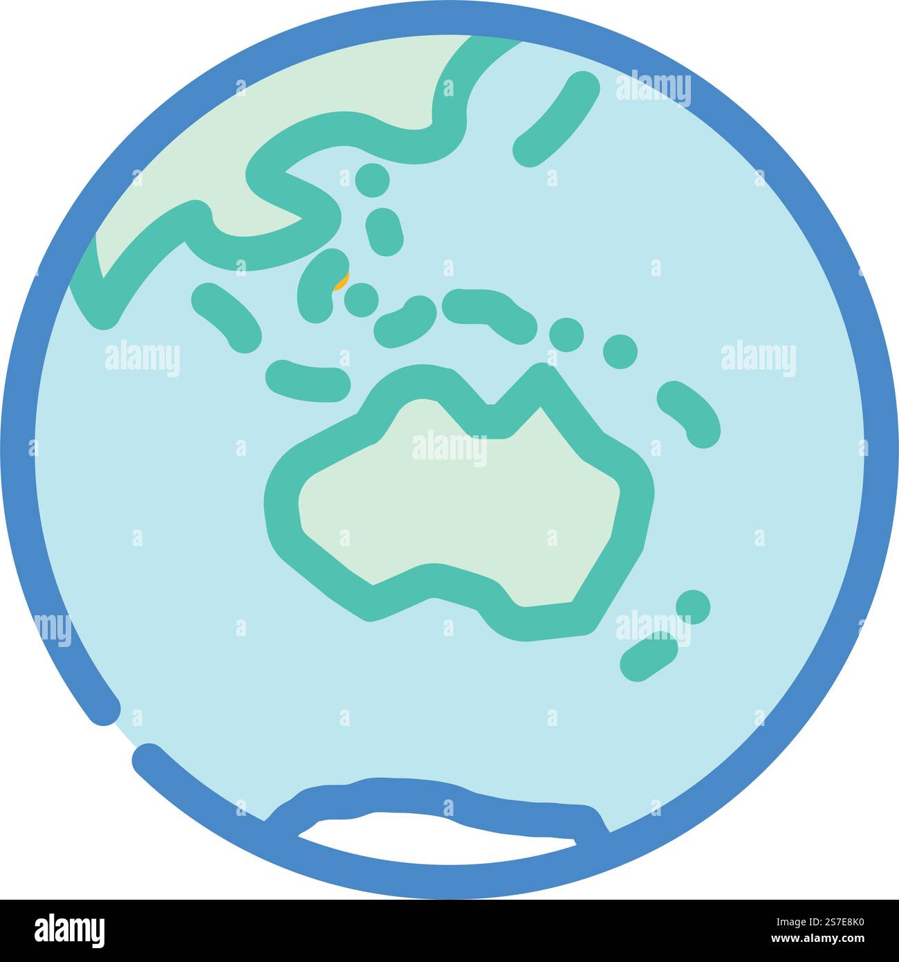 australia earth planet map color icon vector. australia earth planet ...