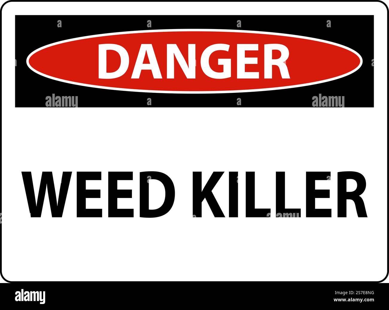 Danger Sign Weed Killer On White Background Stock Vector Image & Art ...