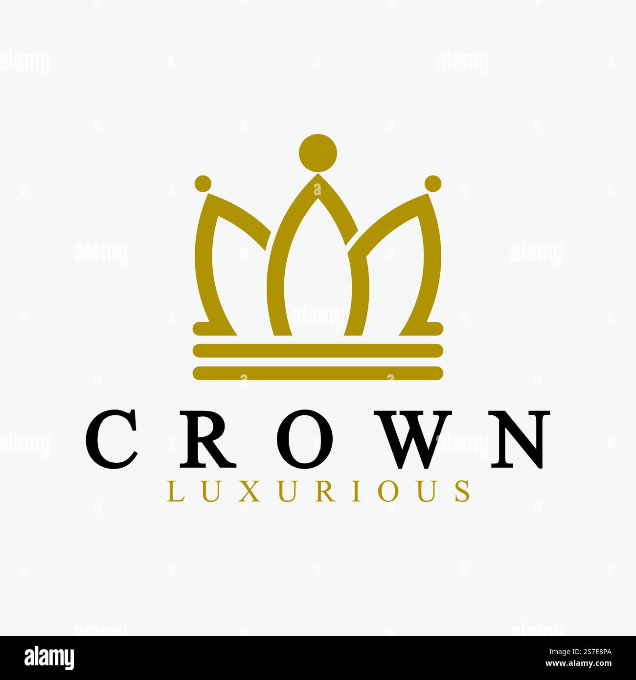 Crown Logo Vector Template,linear crown icons. Royal, luxury symbol ...