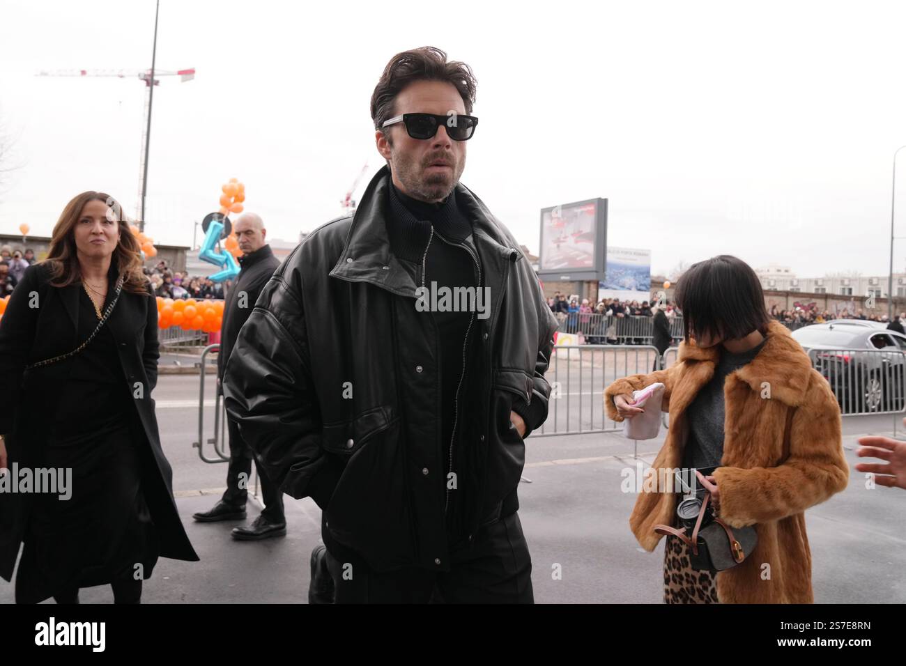 Sebastian Stan arrives as he attends at the men's Prada Fall-Winter ...