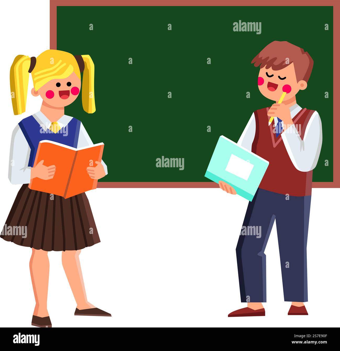kid explain lesson vector. school classroom, class teacher, children ...