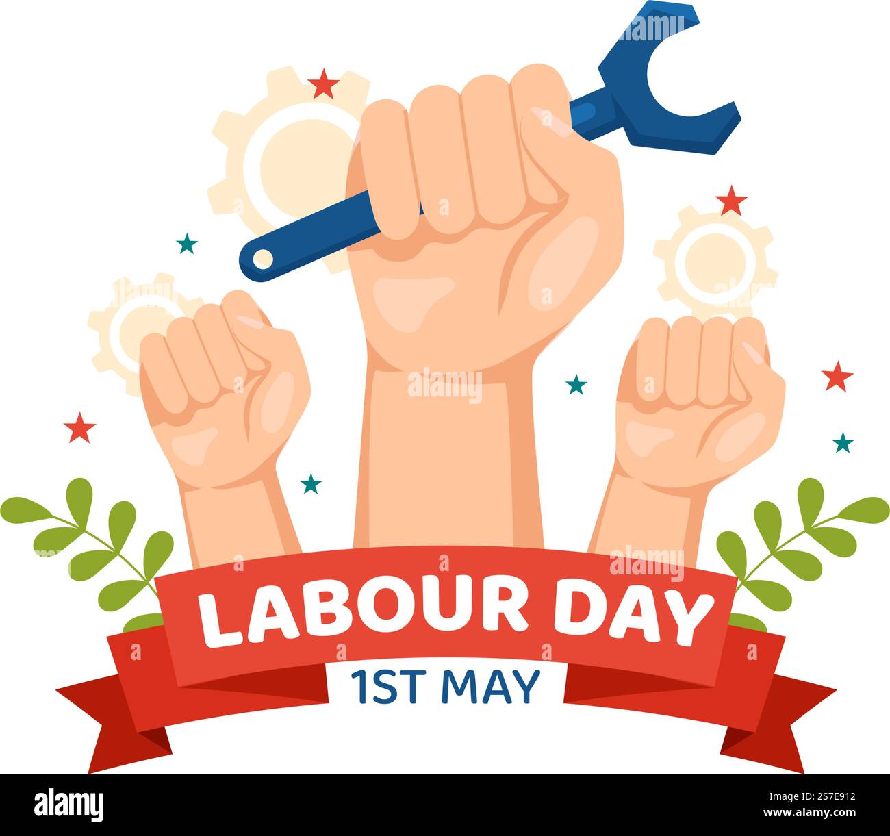 Happy Labor Day on 1 May Illustration with Different Professions and ...