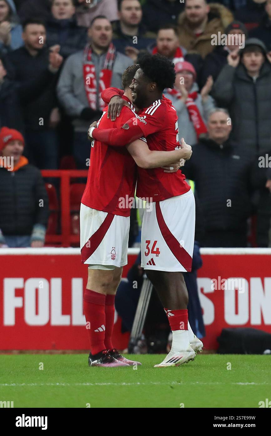 Nottingham, UK. 19th Jan, 2025. Nottingham Forest forward Chris Wood ...