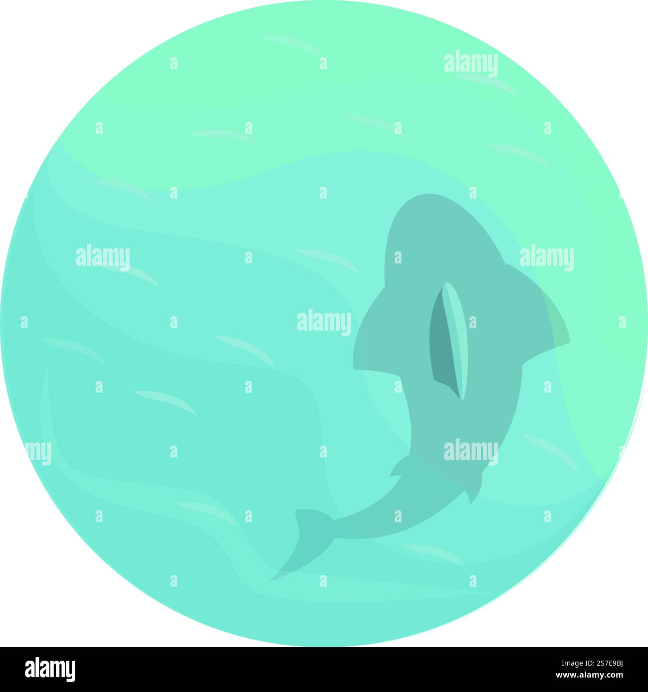 Water shark icon cartoon vector. Danger warning. Animal ocean. Water ...